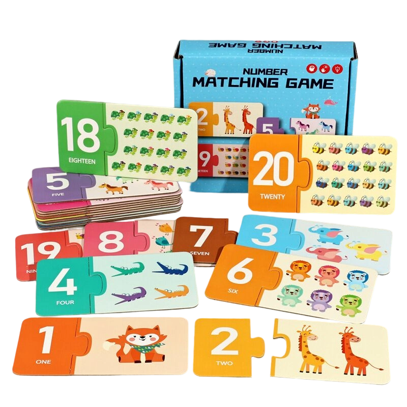 Number match game set